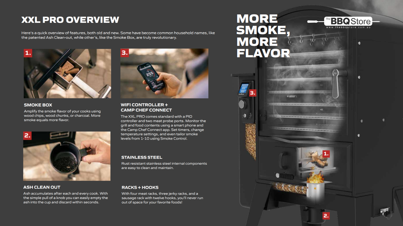 BUY | Camp Chef XXL Pro WIFI Vertical Smoker w/ Charcoal Box - PGSBXXLAU